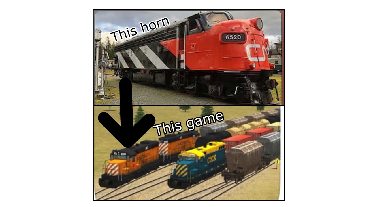 CN #6520's horn in Train & Rail Yard Simulator!!!! - YouTube