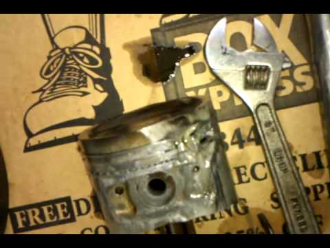 Melted piston 2 - YouTube