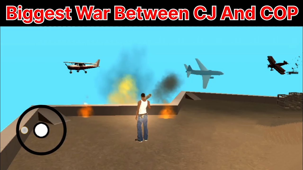 GTA SA Biggest War Between CJ And COP GTA SA All The Army Attack On CJ ...