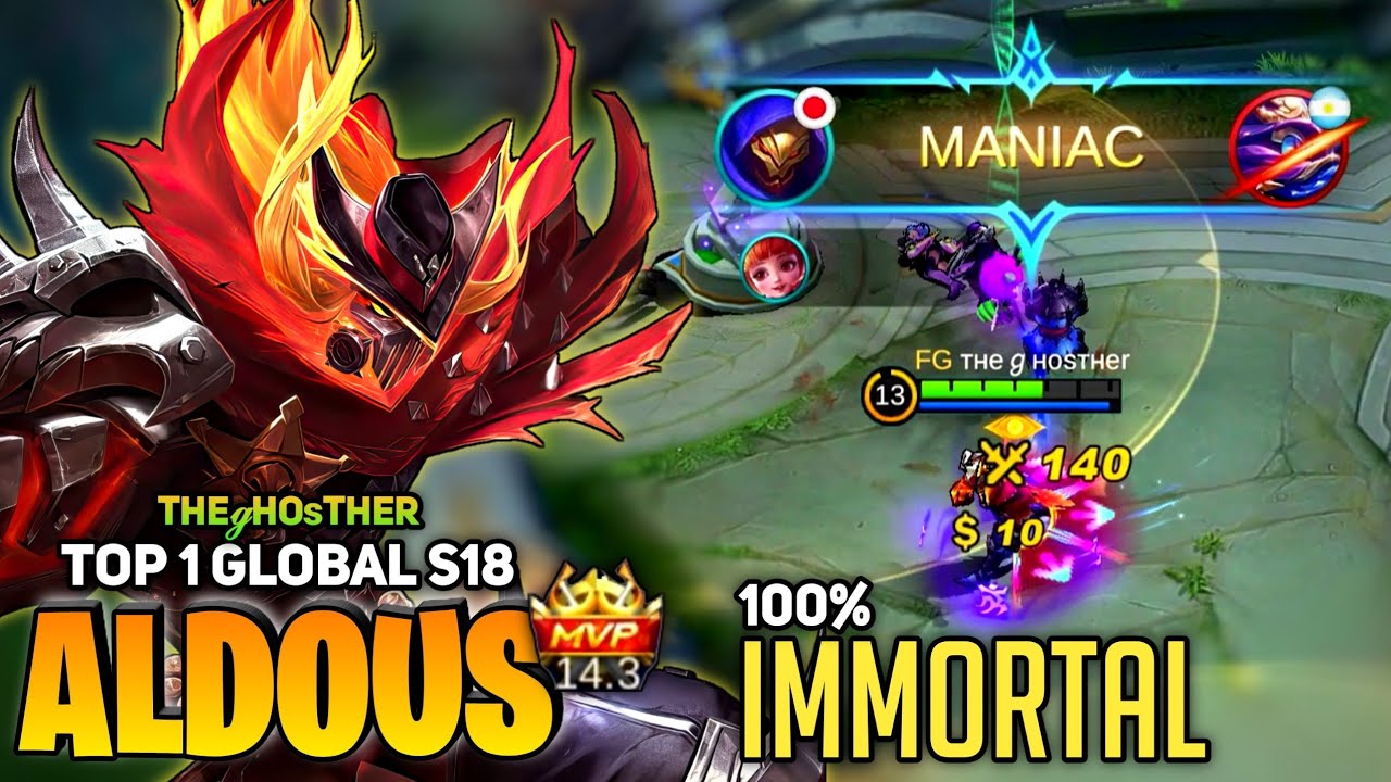 MANIAC! Aldous Blazing Force Explosive Punch [Top 1 Global Aldous S18 ...