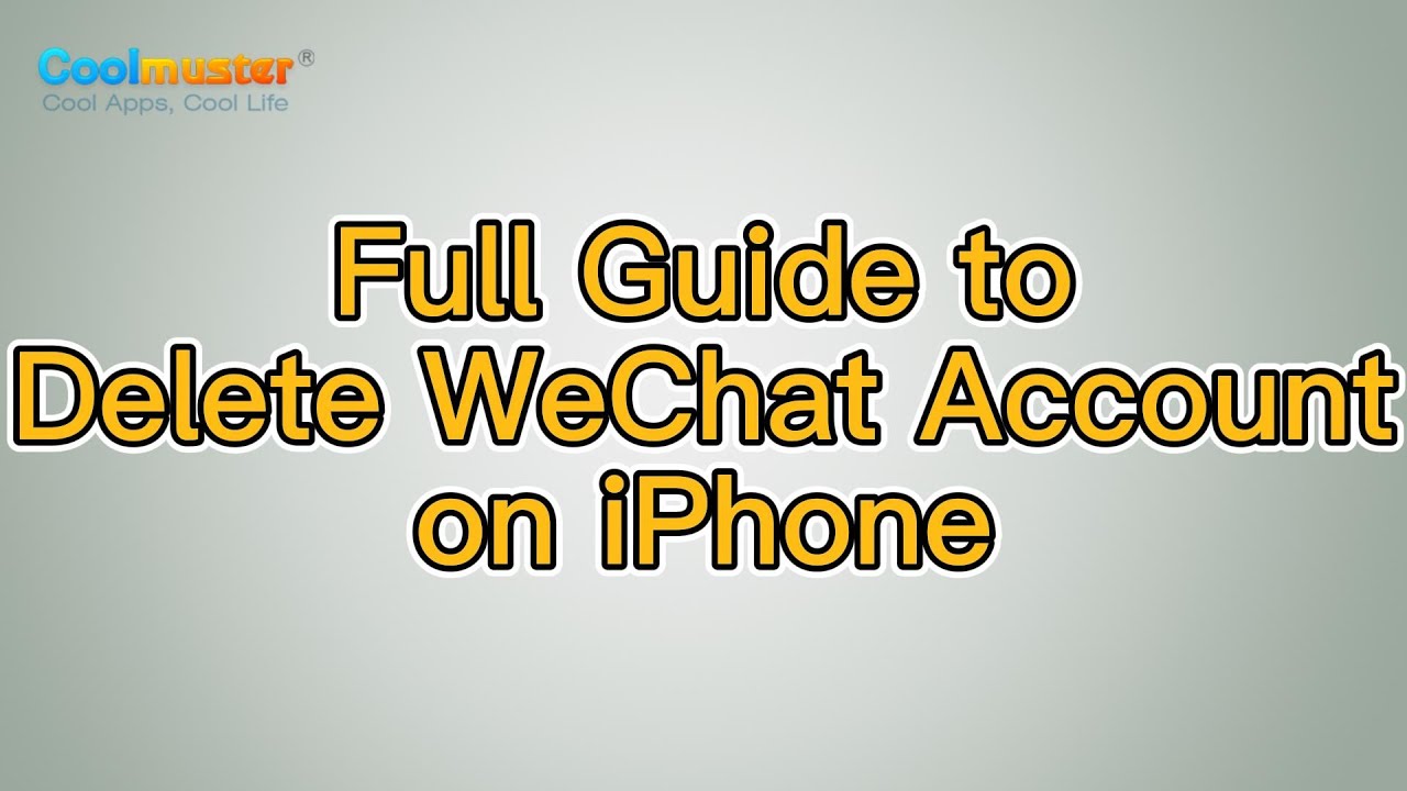 How to Delete WeChat Account on iPhone Safely and Permanently - YouTube