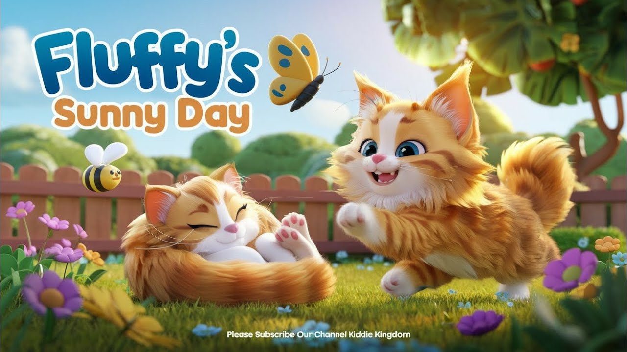 Fluffy's Sunny Day | Kids Poem | New Nursery Rhymes | Kiddie Kingdom ...
