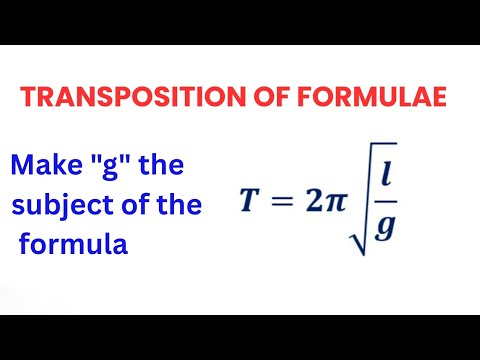 How to Make “g” the Subject of the Formula | Transposition of Formulae ...