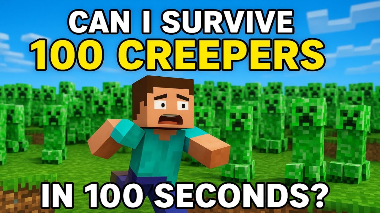 Can I survive 100 Creepers in 100 Seconds? - YouTube