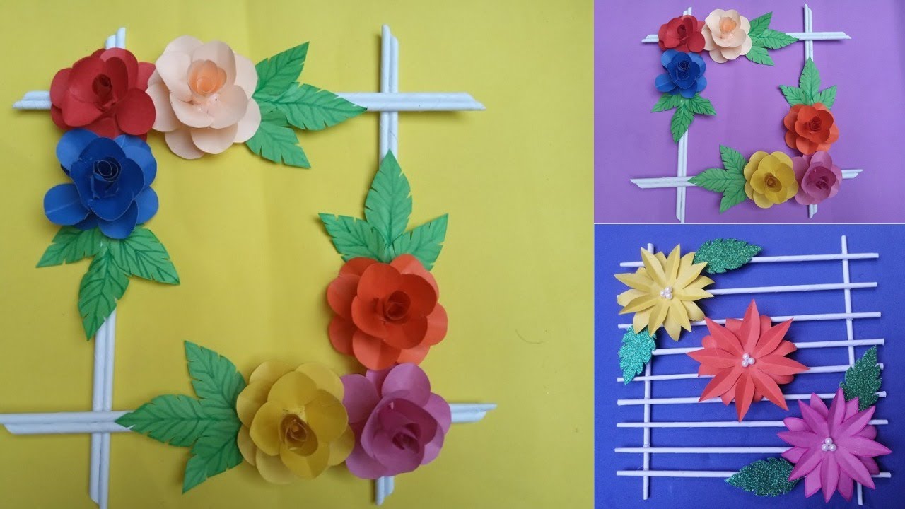 DIY Two Simple and Beautiful Paper Wall Hanger | Paper Craft | DIY Wall ...