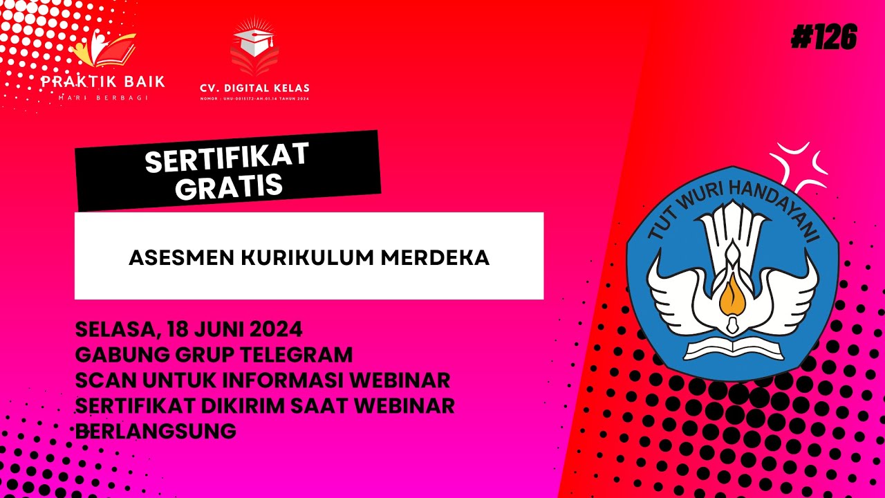 GRATIS SERTIFIKAT WEBINAR 4 JP | Asesmen Kurikulum Merdeka - YouTube