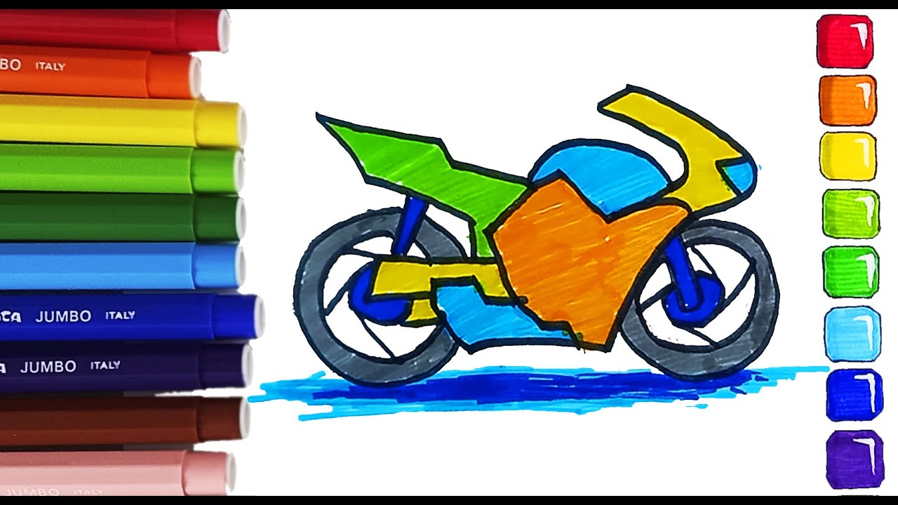 SEHEN!!! Cool hat ein MOTORRAD gezeichnet, Wie zeichnet man ein ...
