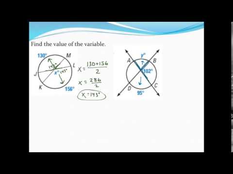Using interior angles in a circle - YouTube