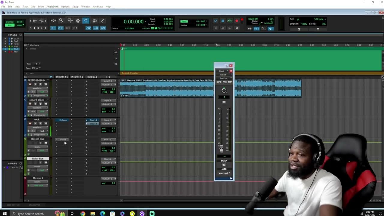 How to Record Rap Vocals in Pro Tools Tutorial 2024 - YouTube