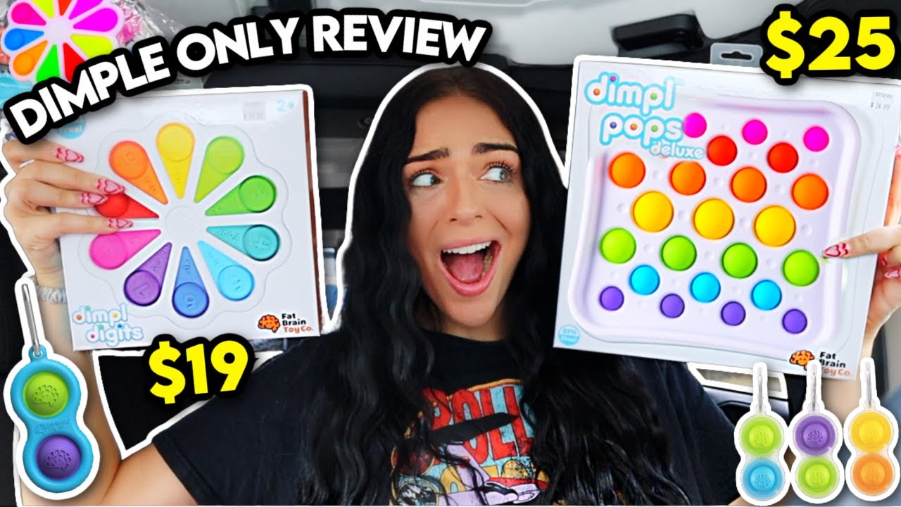 DIMPLE ONLY Fidget Review!🌈 *JUMBO Dimple*🌈 - YouTube