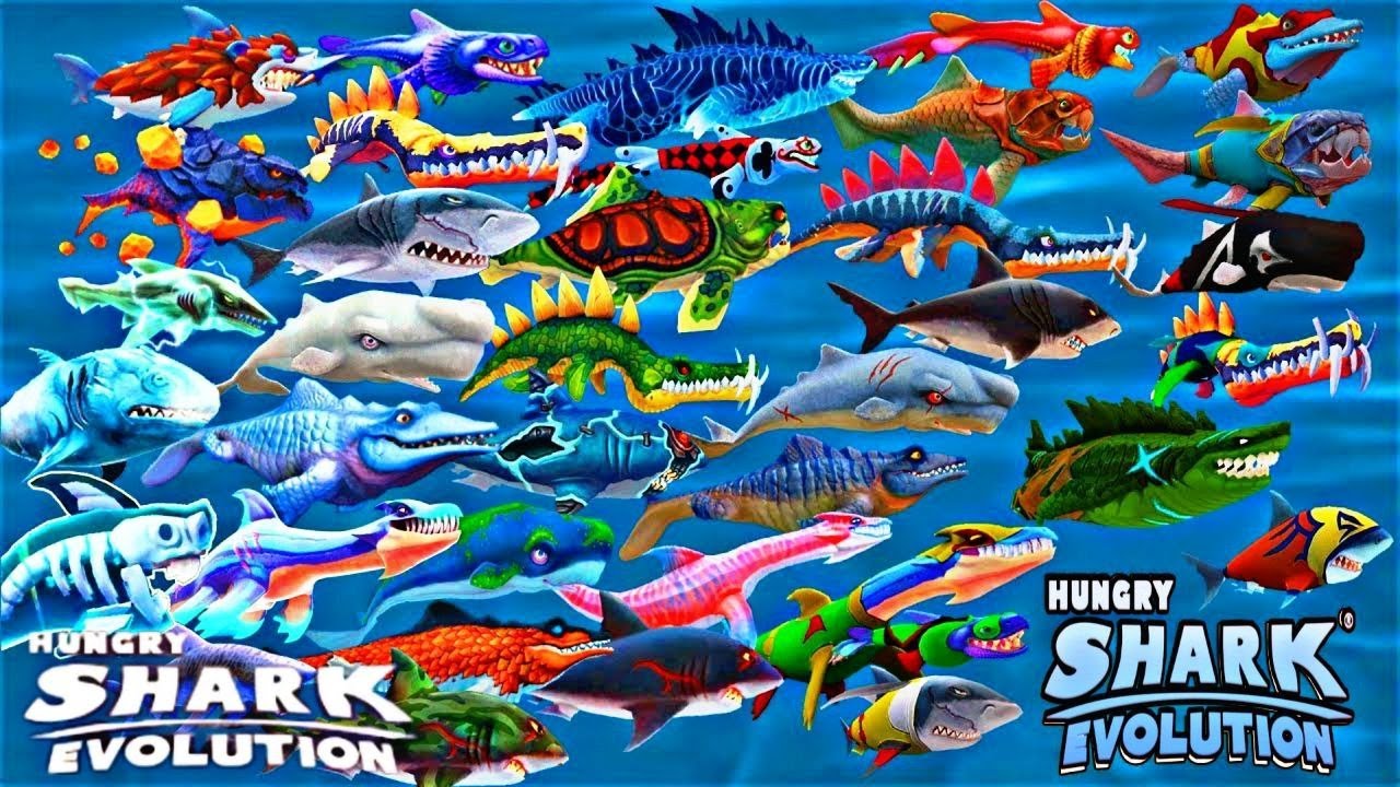 Maxed Out All Sharks in Hungry Shark Evolution! Ultimate Guide. - YouTube