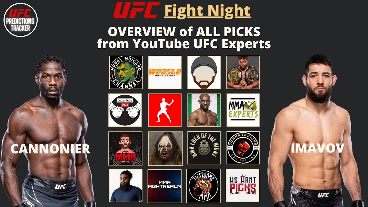 Overview of ALL PREDICTIONS for UFC Fight Night Louisville - Cannonier ...
