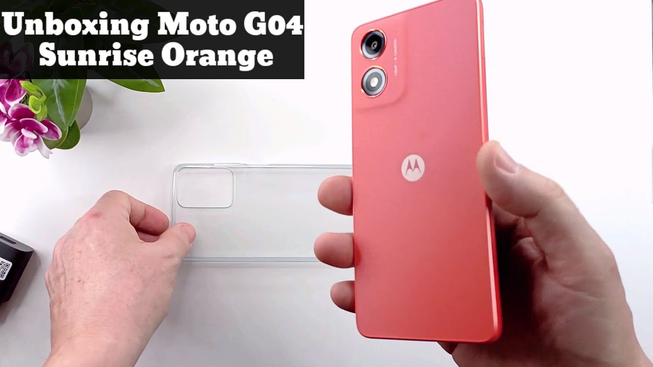 MOTOROLA Moto G04 Sunrise Orange Unboxing - YouTube