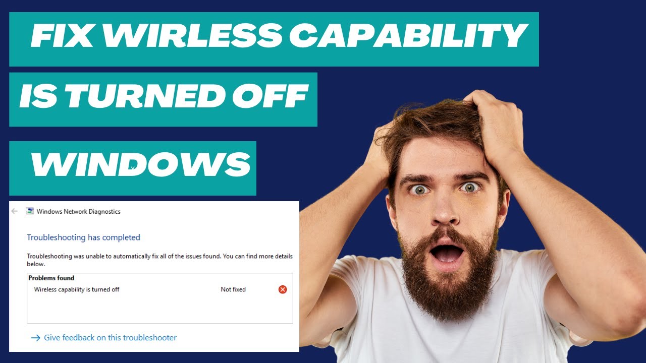 Fix Windows 11/10/8/7 Wireless Capability Is Turned Off - YouTube