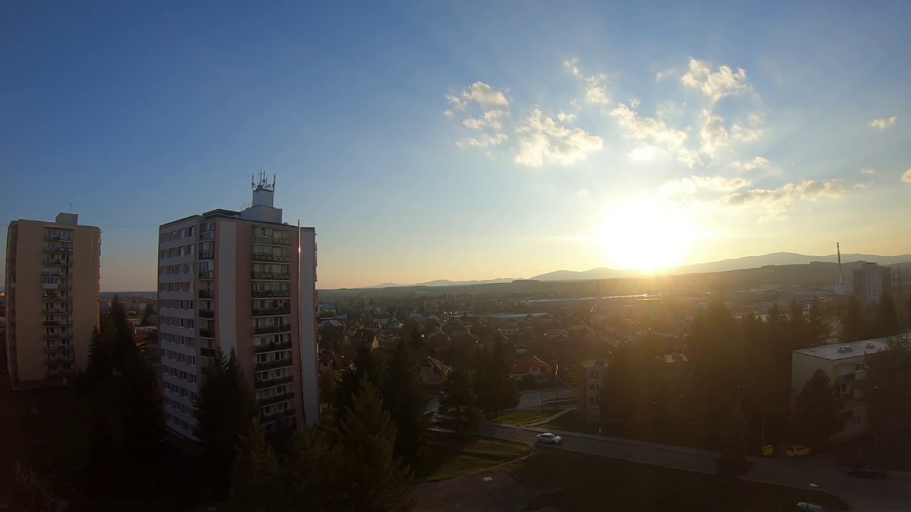 Time lapse - Beautiful sunset, Bánovce nad Bebravou, Slovakia, GoPro ...