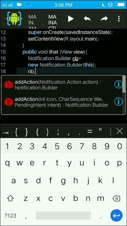 Create Notification in AIDE #coding #android #androidappdeveloper #application #aideapp #aide # ...