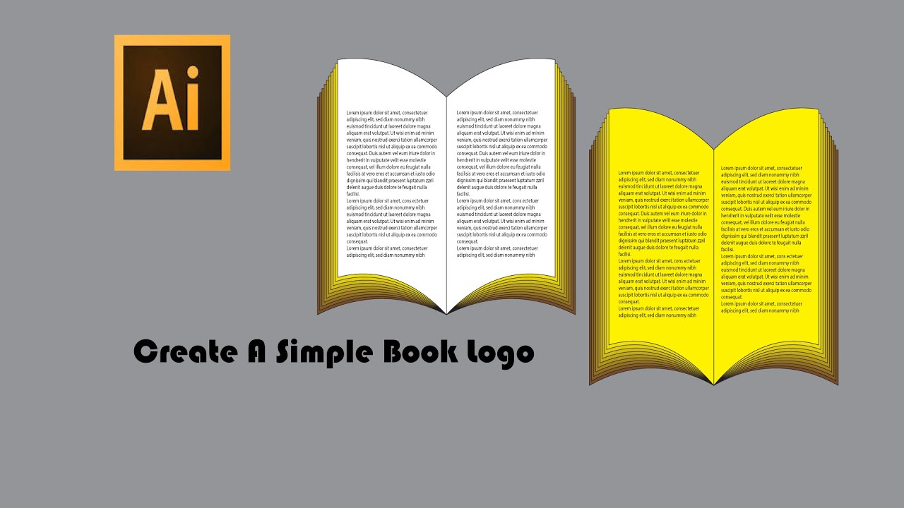 Adobe illustrator logo design | Book design in illustrator | Book logo ...