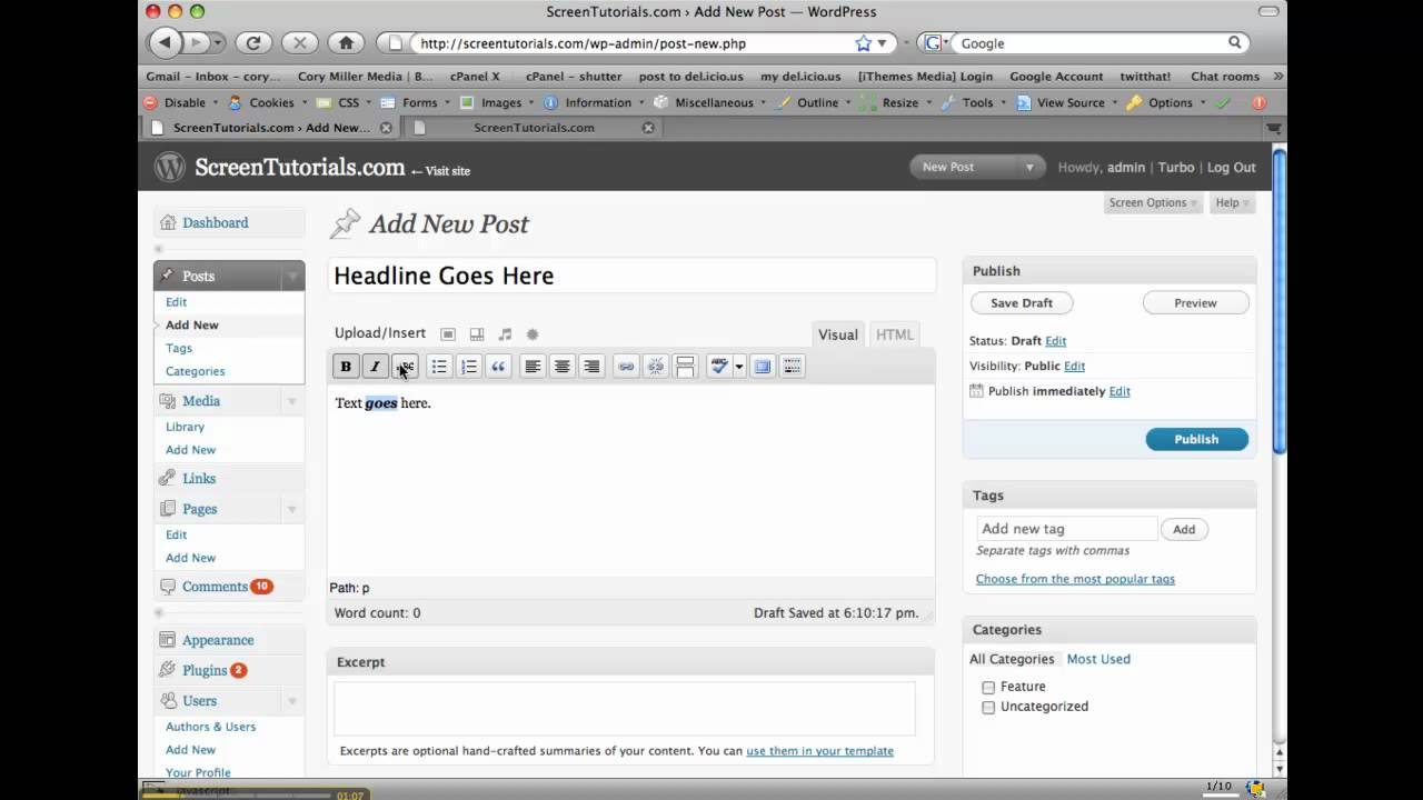 How To Write A Post In Wordpress YouTube How To Write A Post In Wordpress YouTube