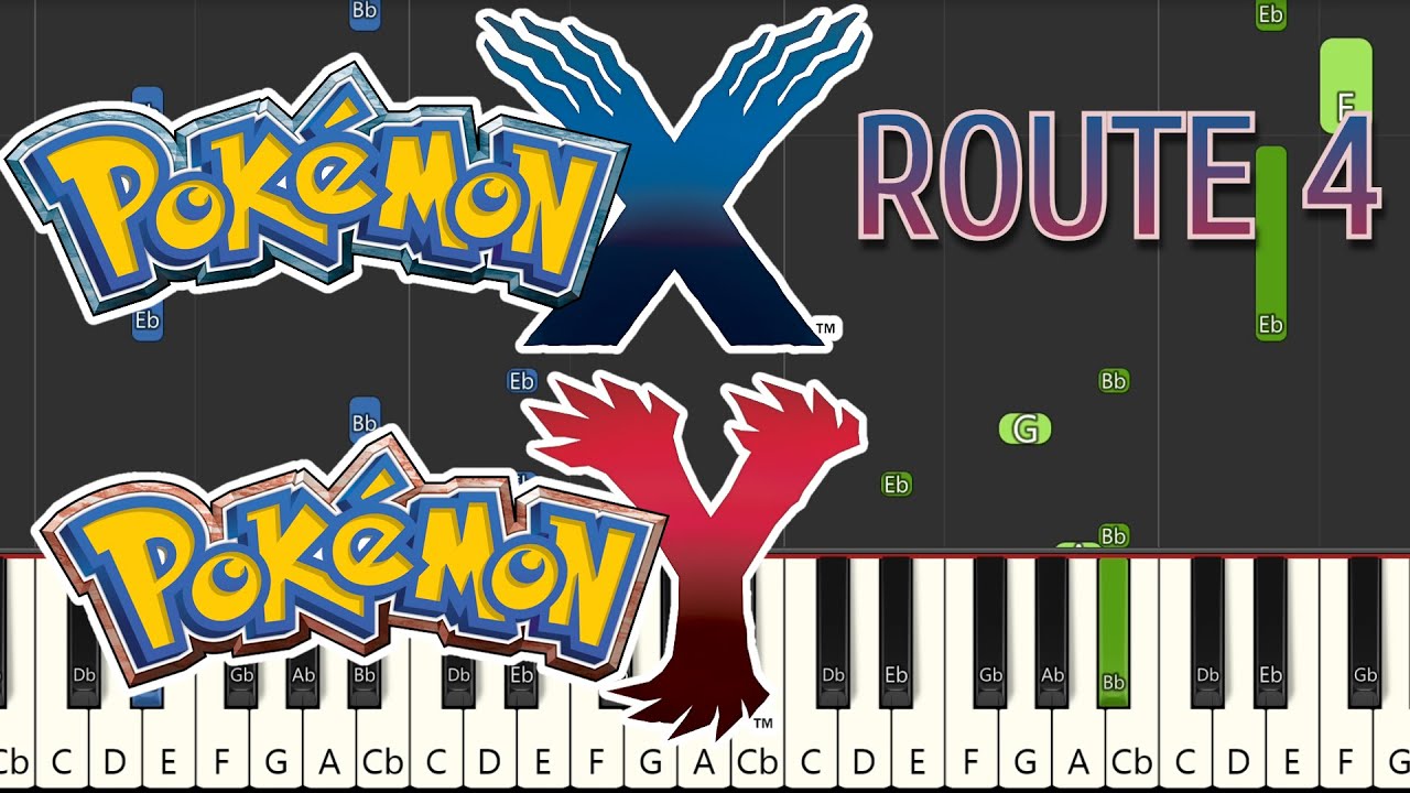 Route 4 - Pokemon X and Y - Piano Tutorial - YouTube