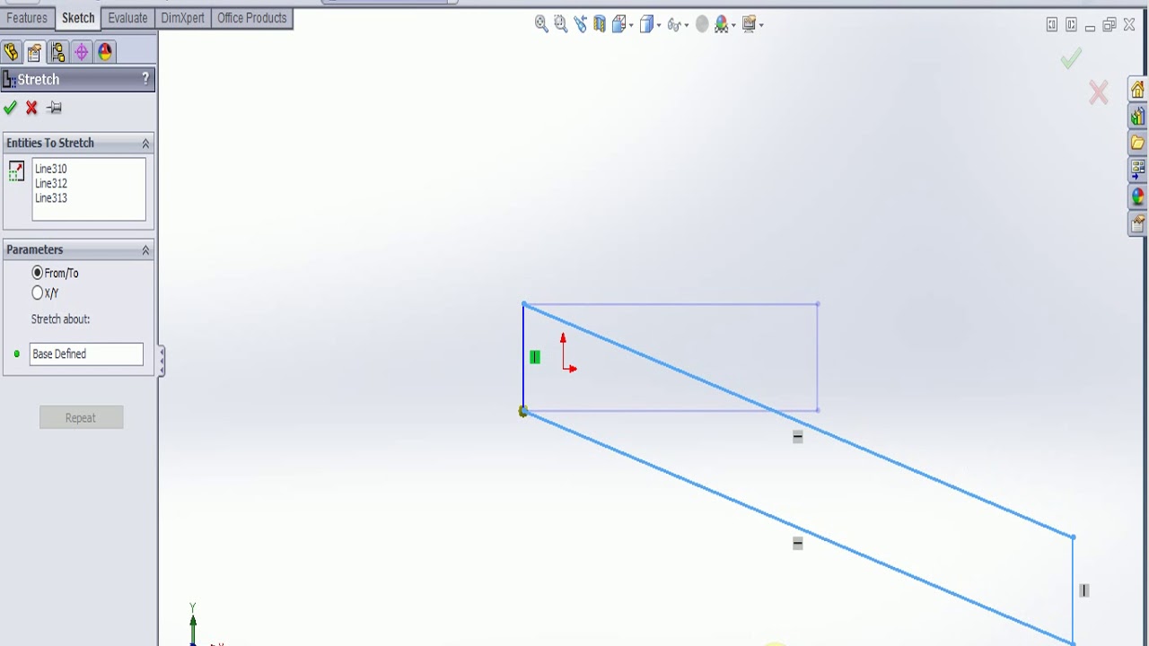 #SOLIDWORKS TUTORIAL FOR BEGINNERS 26 STRETCH ENTITIES# - YouTube