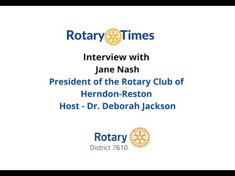 Rotary Times Pres Jane Nash - YouTube