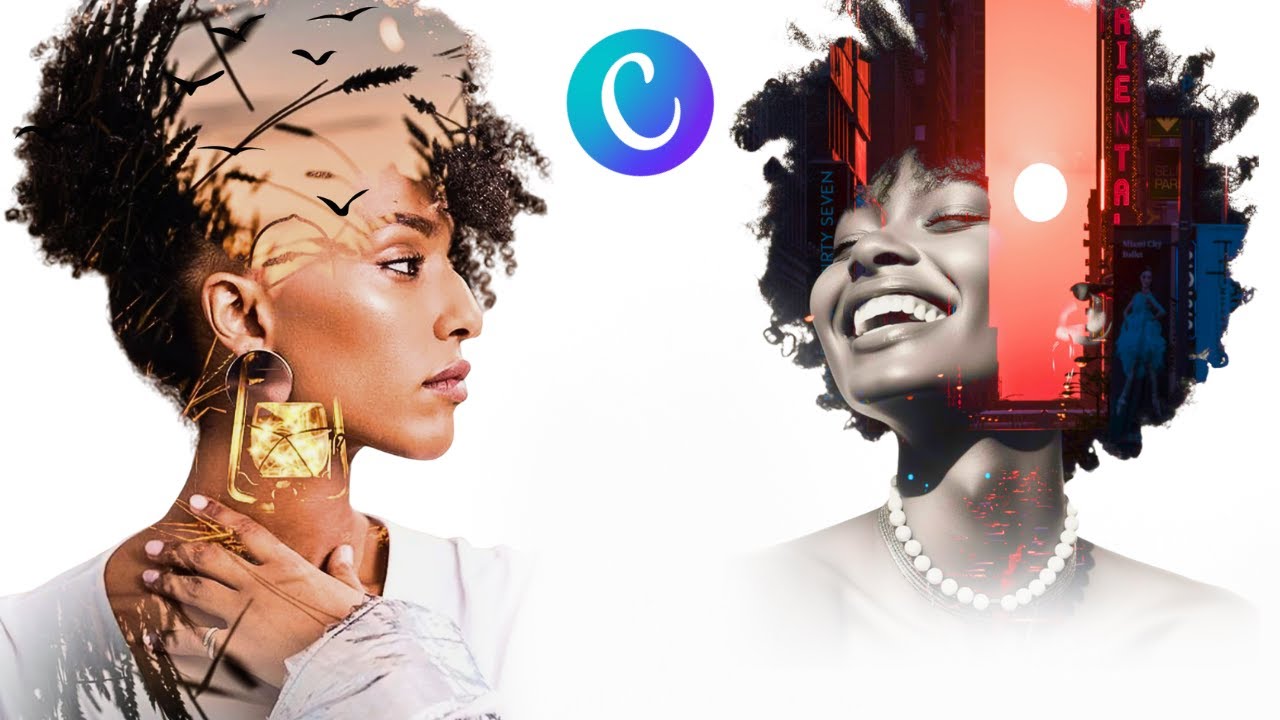 Double Exposure on Canva/ Canva Tutorial - YouTube