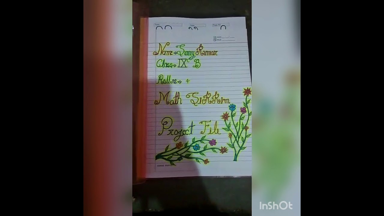 Math sikkim project file, //9th class delhi of India //hindi medium ...