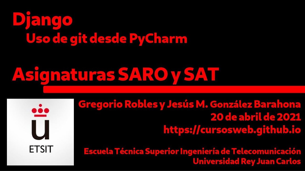 Django. Uso de git desde PyCharm - YouTube