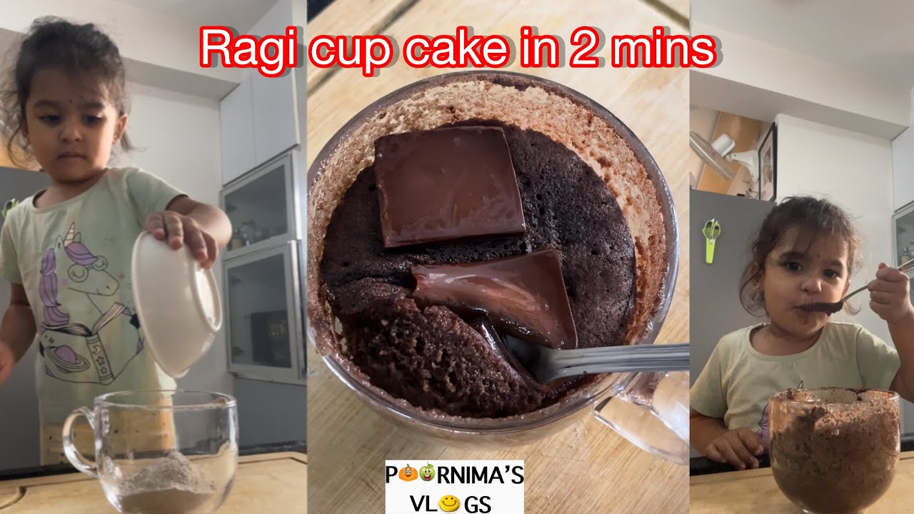 Healthy ragi cup cake in 2 mins / కేవలం 2 నిమిషాల్లో రాగి పిండి తో ...