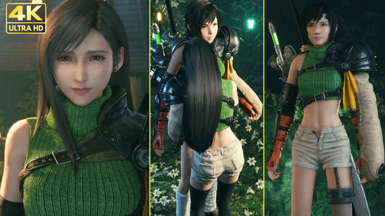 😭😲Final Fantasy 7 Cloud as Yuffie - Tifa Crying Secret Cutscene - PC ...