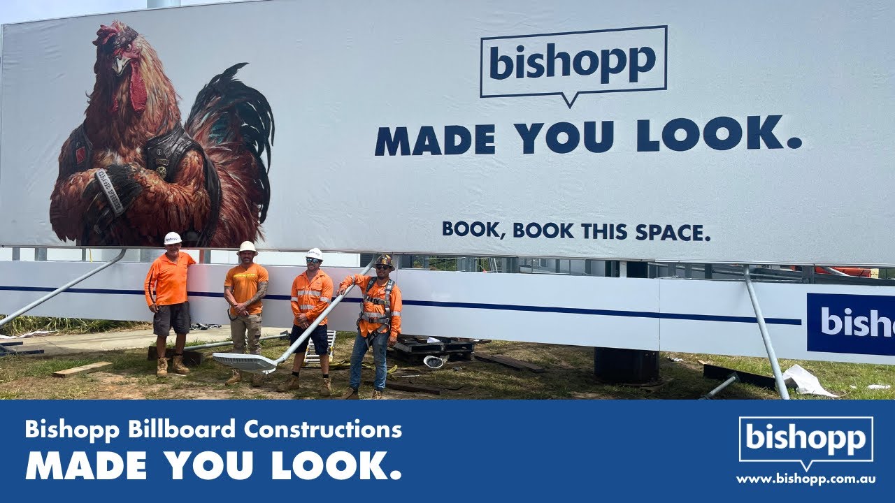 Burpengary, Bruce Hwy Construction | Bishopp Outdoor Advertising - YouTube