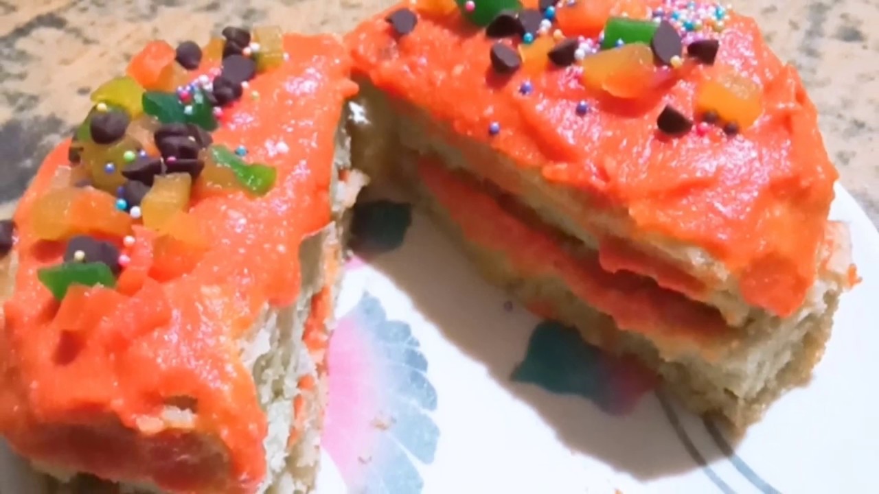 Gajar se bani pesti cake (recipe) - YouTube
