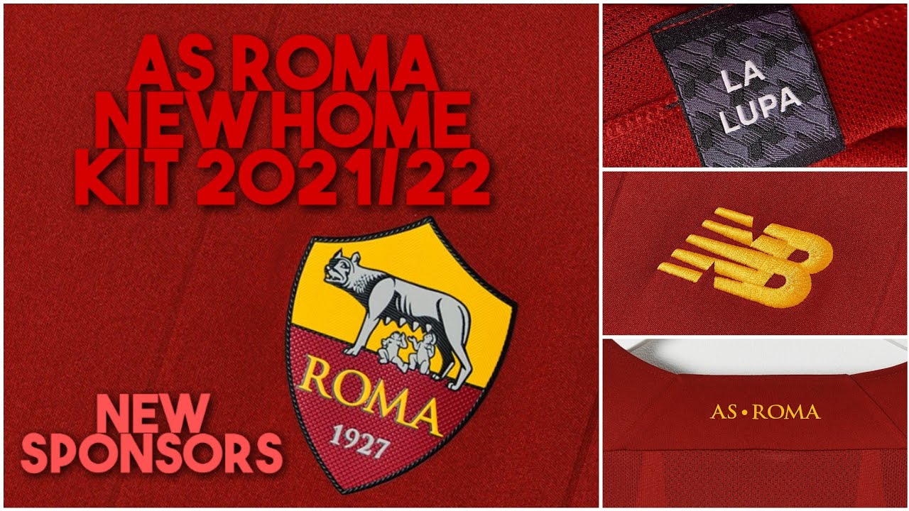 AS ROMA NEW HOME KIT 2021/22 || NEW SPONSOR || #asroma #roma #newkit ...