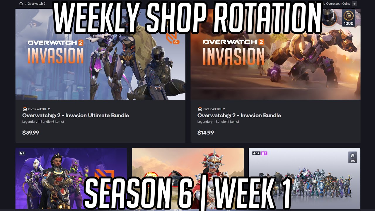 Season 6 | Week 1 Shop Rotation - Overwatch 2 - YouTube