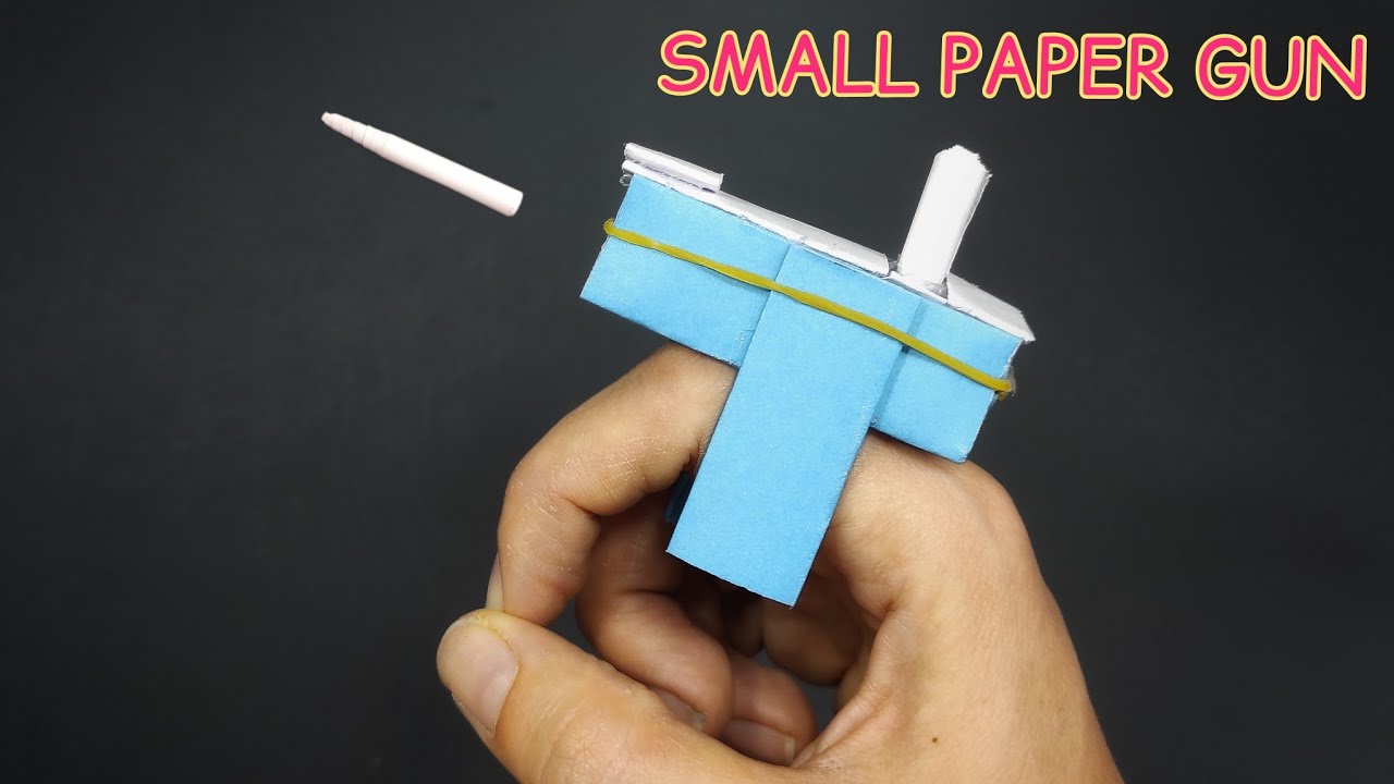 DIY- small Paper gun | How to make a paper finger gun | Origami simple ...