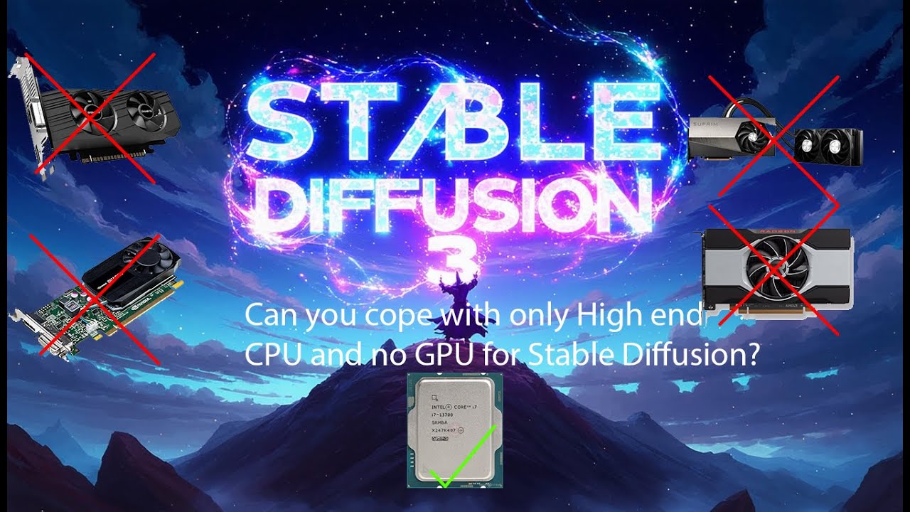 Stable Diffusion without GPU, how bad is it? - YouTube