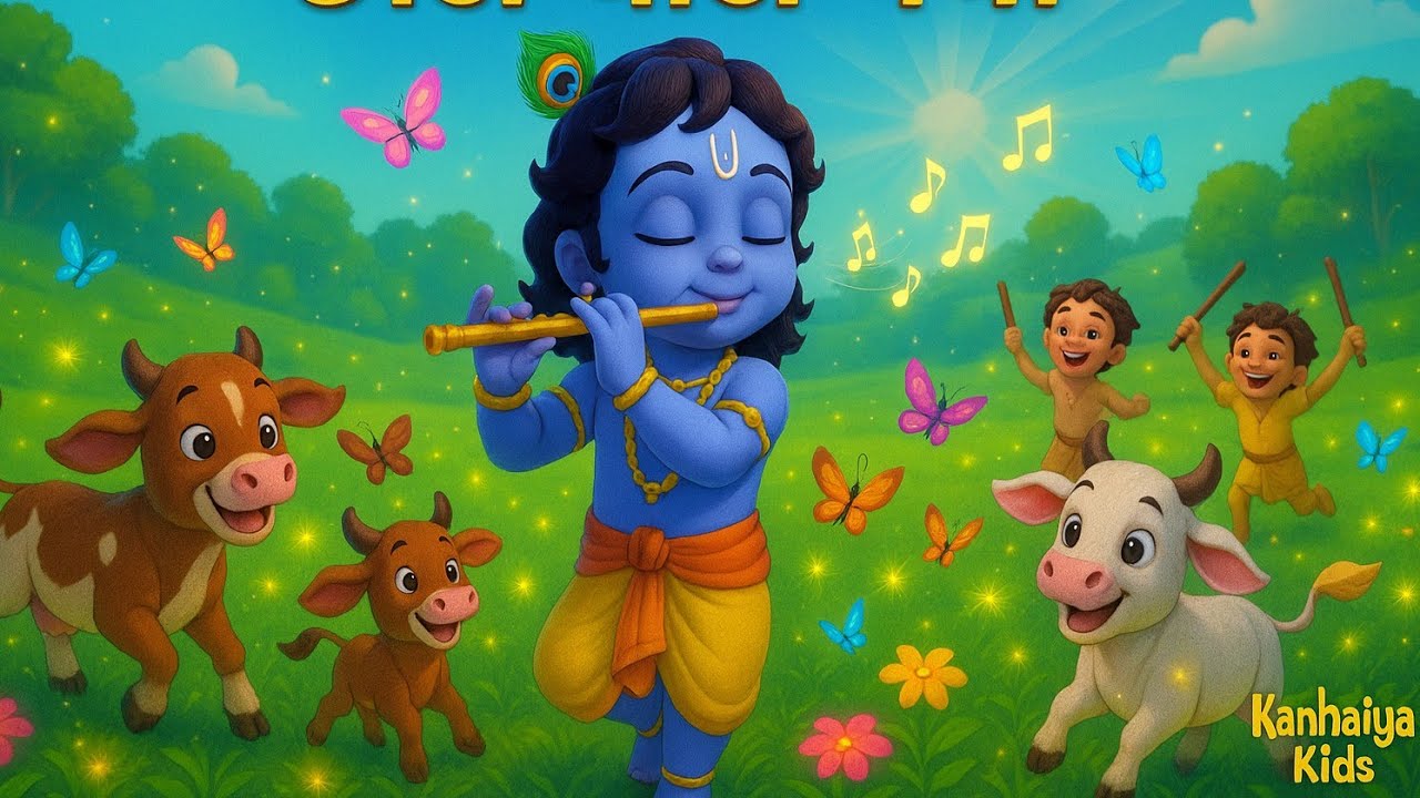 Choti choti gaiya , chote chote gwal | little krishna animated song ...