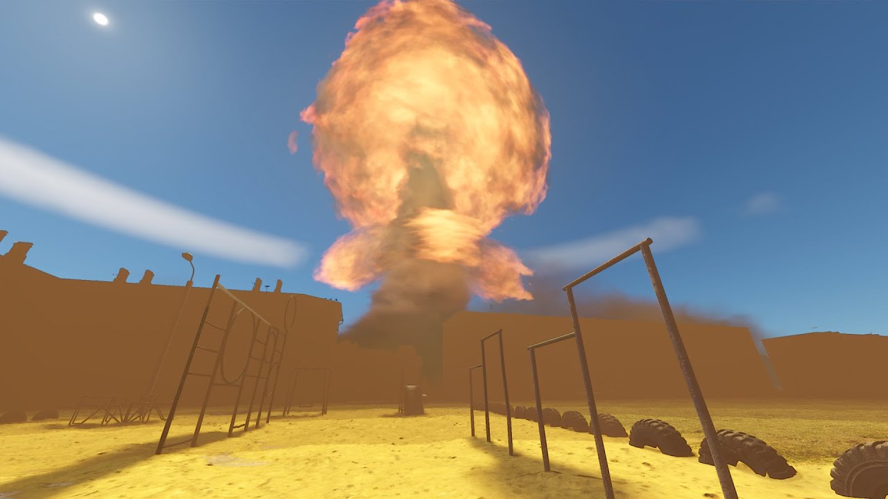 Tactical nuclear strike on the city Seversk-13 in War Thunder - YouTube