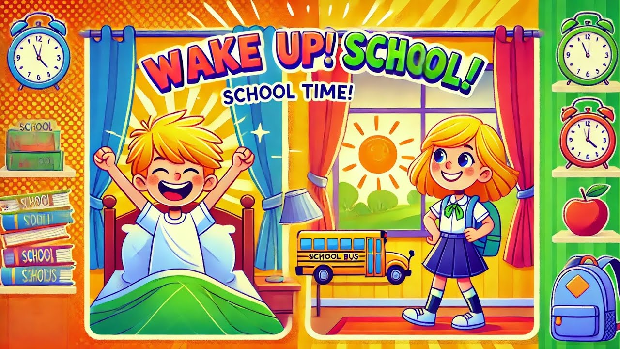 Wake Up, Wake Up! | Fun School Morning Poem | Cartoon Animation - YouTube