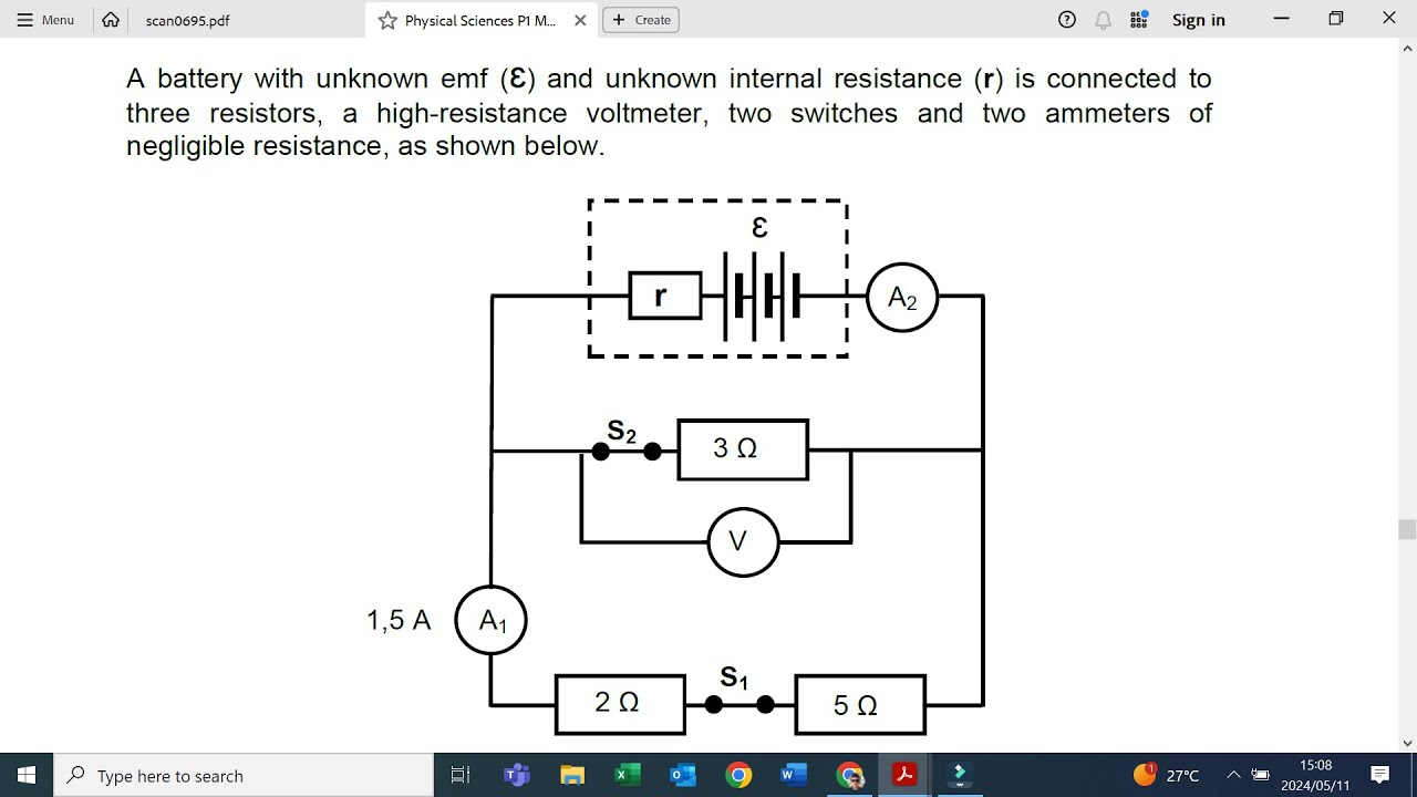 A | MAY/JUNE 2023 GRADE 12 PHYSICAL SCIENCES - Electrical Circuits ...