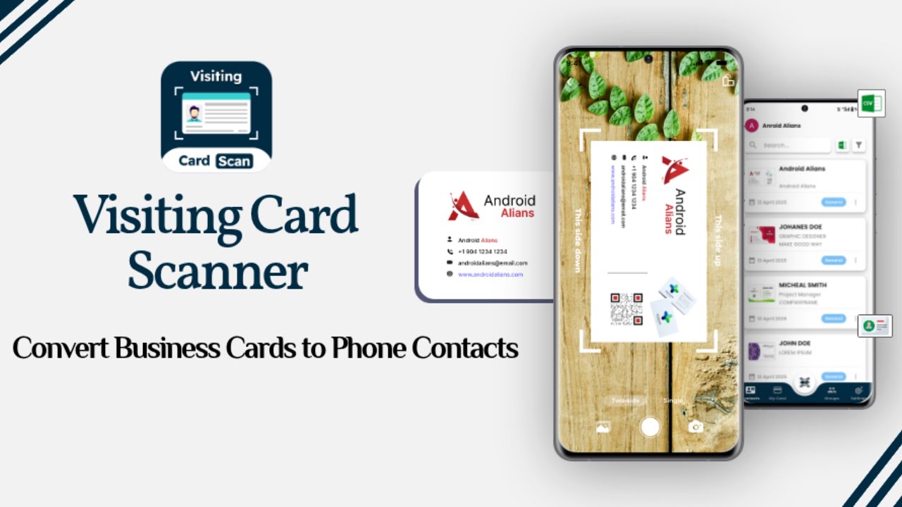 Visiting Card Scanner - Mobile Application - YouTube