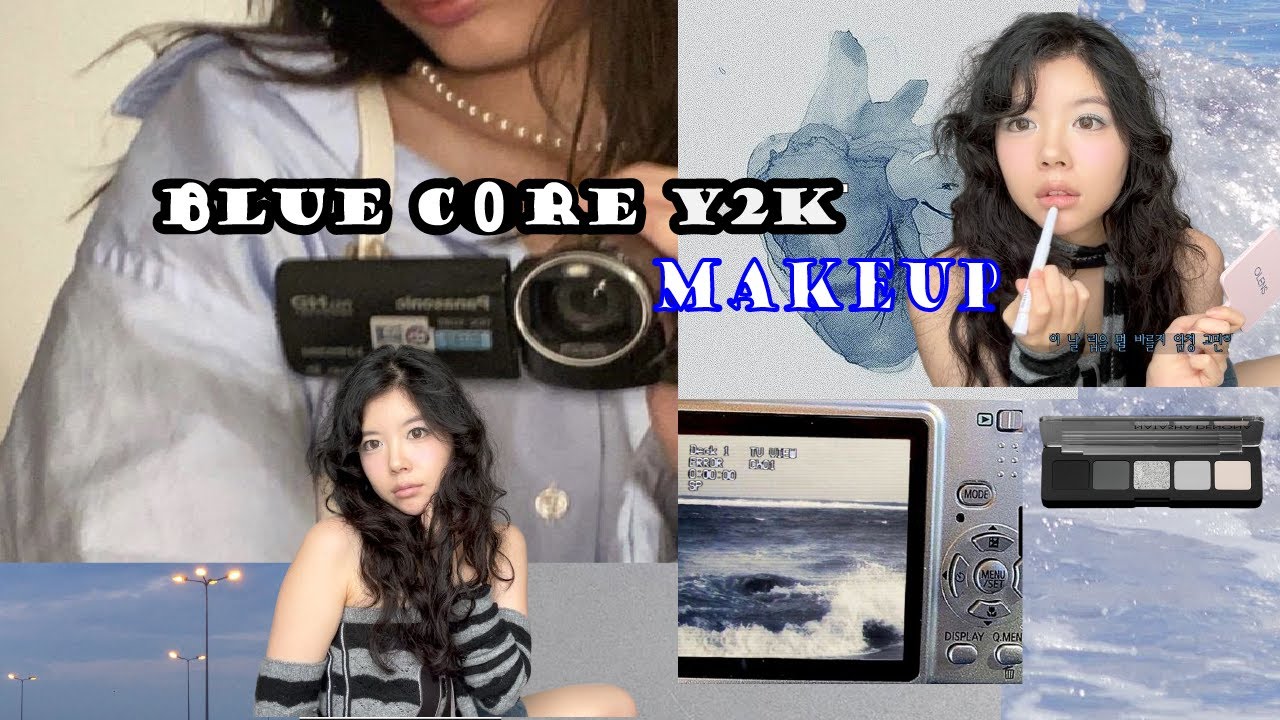 2004년으로 회귀 했을 때💙| Blue core Y2K Makeup - YouTube