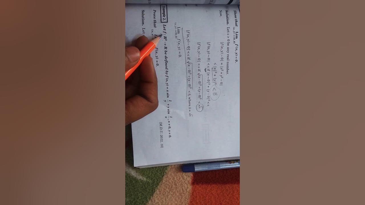 Lecture 4 of Limit and Continuity of Functions of Two Variables of Advanced Calculus - YouTube