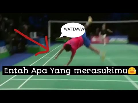 10 kejadian lucu atlet badminton - YouTube