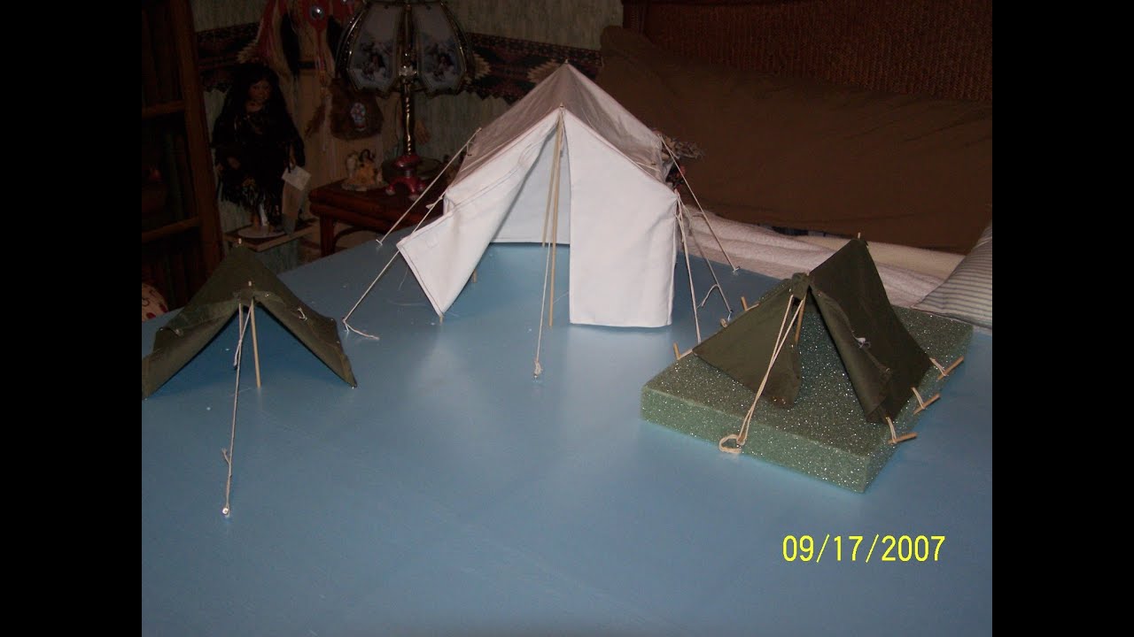 Making a pattern for WWII tents - YouTube