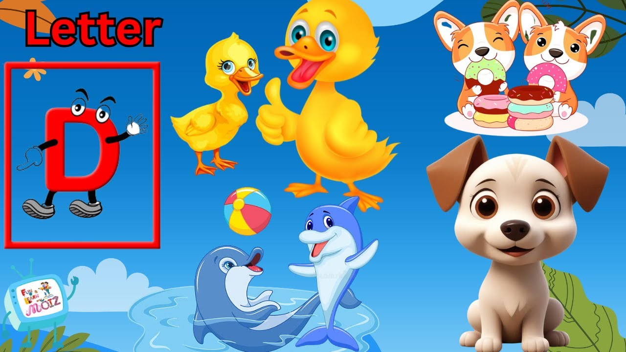 The Letter D Song | Learn the Alphabet | Phonic Song with two word ...