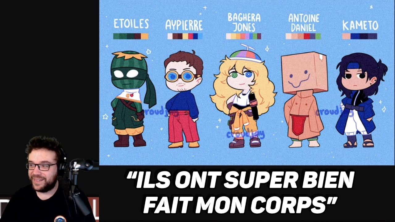 Antoine react aux fanarts de lui sur QSMP - YouTube