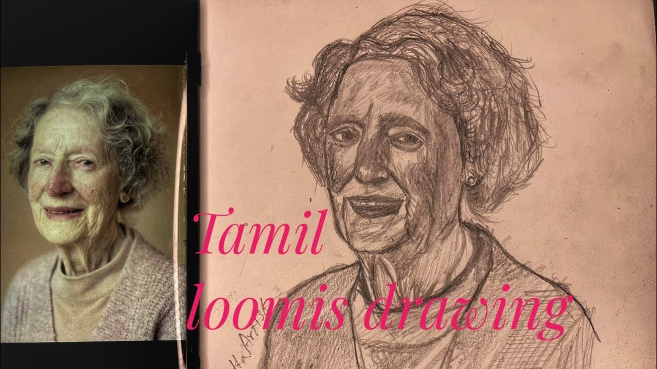 How to drawing tamil |tamil drawing |loomis drawing |how to loomis ...