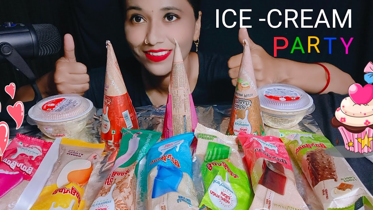 ICECREAM 🍨🍦😋 PARTY ASMR EATING*AMUL, MAGNUM TRUFFLE, CORNETTO,KULFI ...