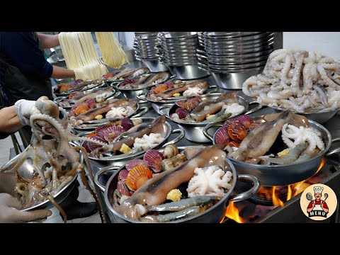 Amazing Korean SEAFOOD Stew | An Insane Amount of FRESH Seafood | Korean STREET Food